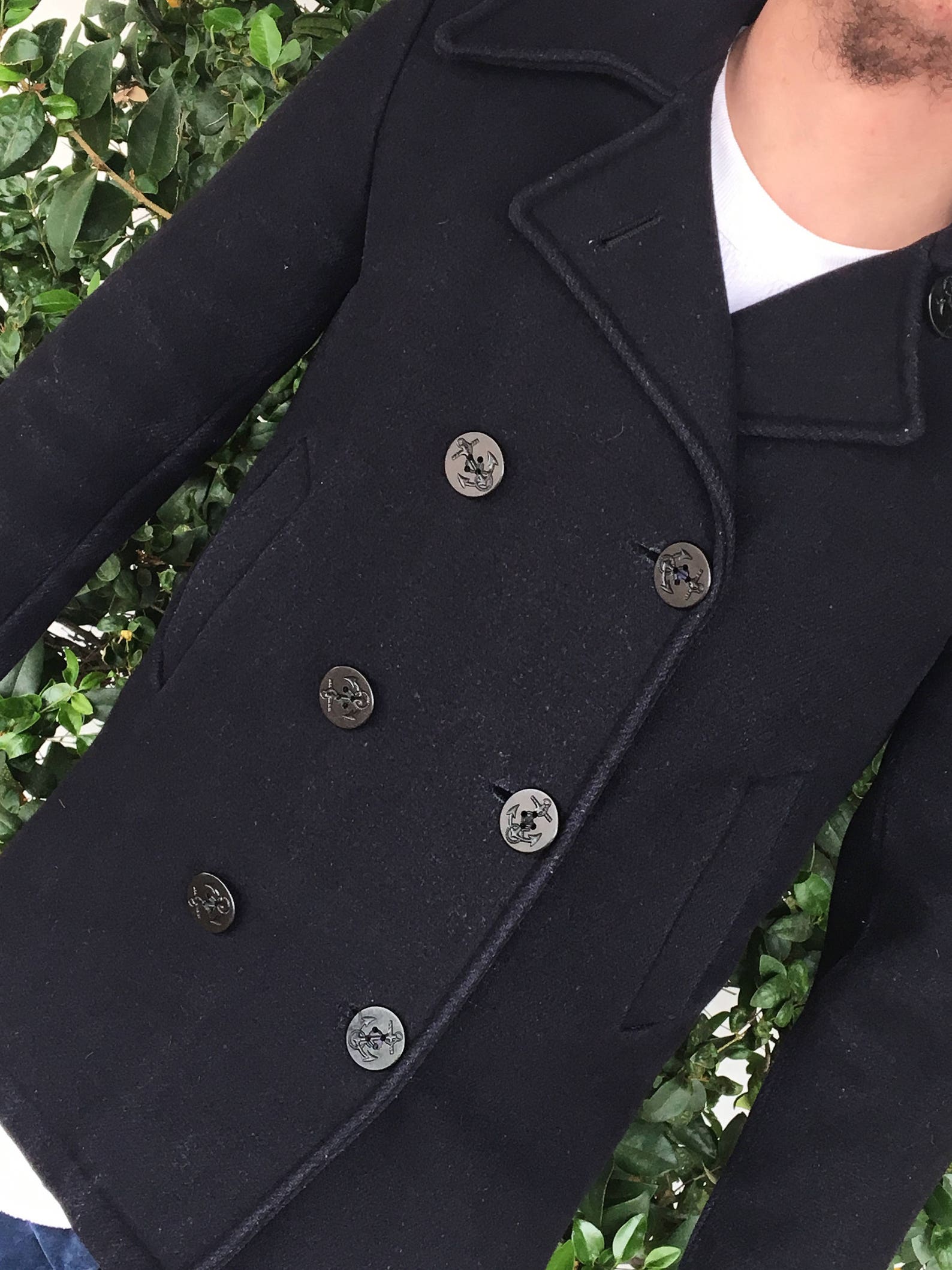 1970's U.S. 6 Button 1 Peacoat Sailor 100% Wool Military Navy Coat ...