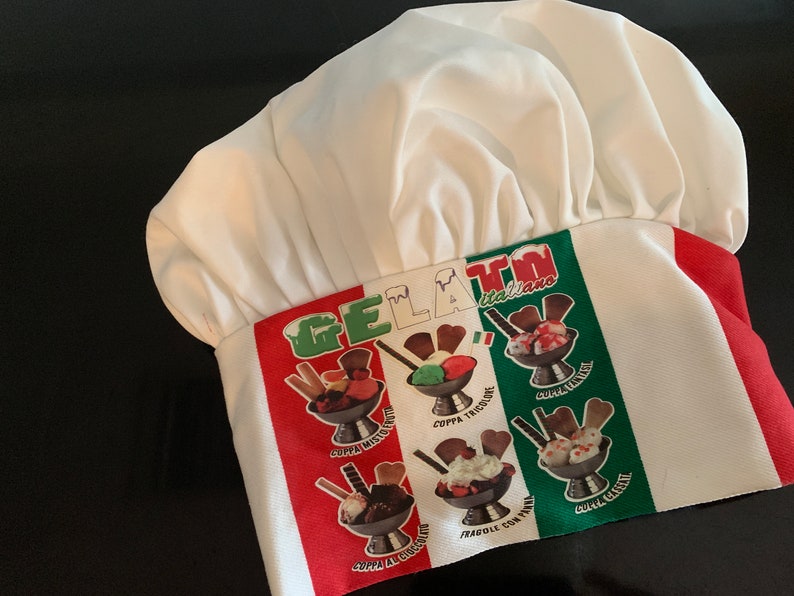 1980's Italiano Gelato Cafeteria Chef Hat Funky Festival - Etsy