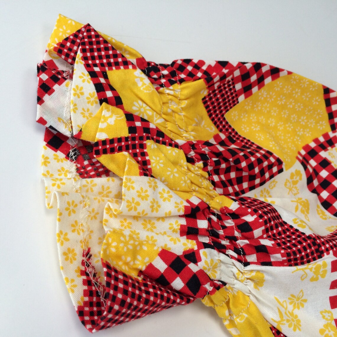 1960's Hippie Patchwork Trapeze Clown Costume Blouse Holly Hobby ...
