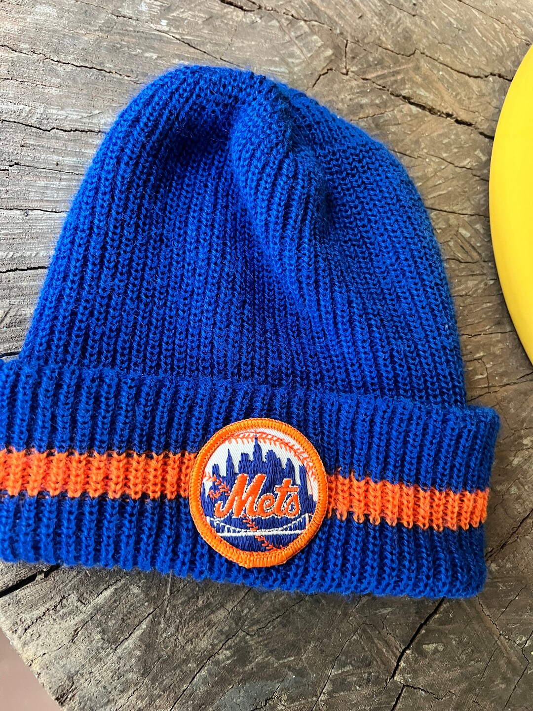 1970's Chunky Knit MLB New York Mets Snowmobile Hat Ski Hat Vintage Mod ...