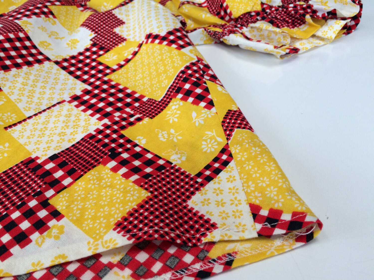 1960's Hippie Patchwork Trapeze Clown Costume Blouse Holly Hobby ...