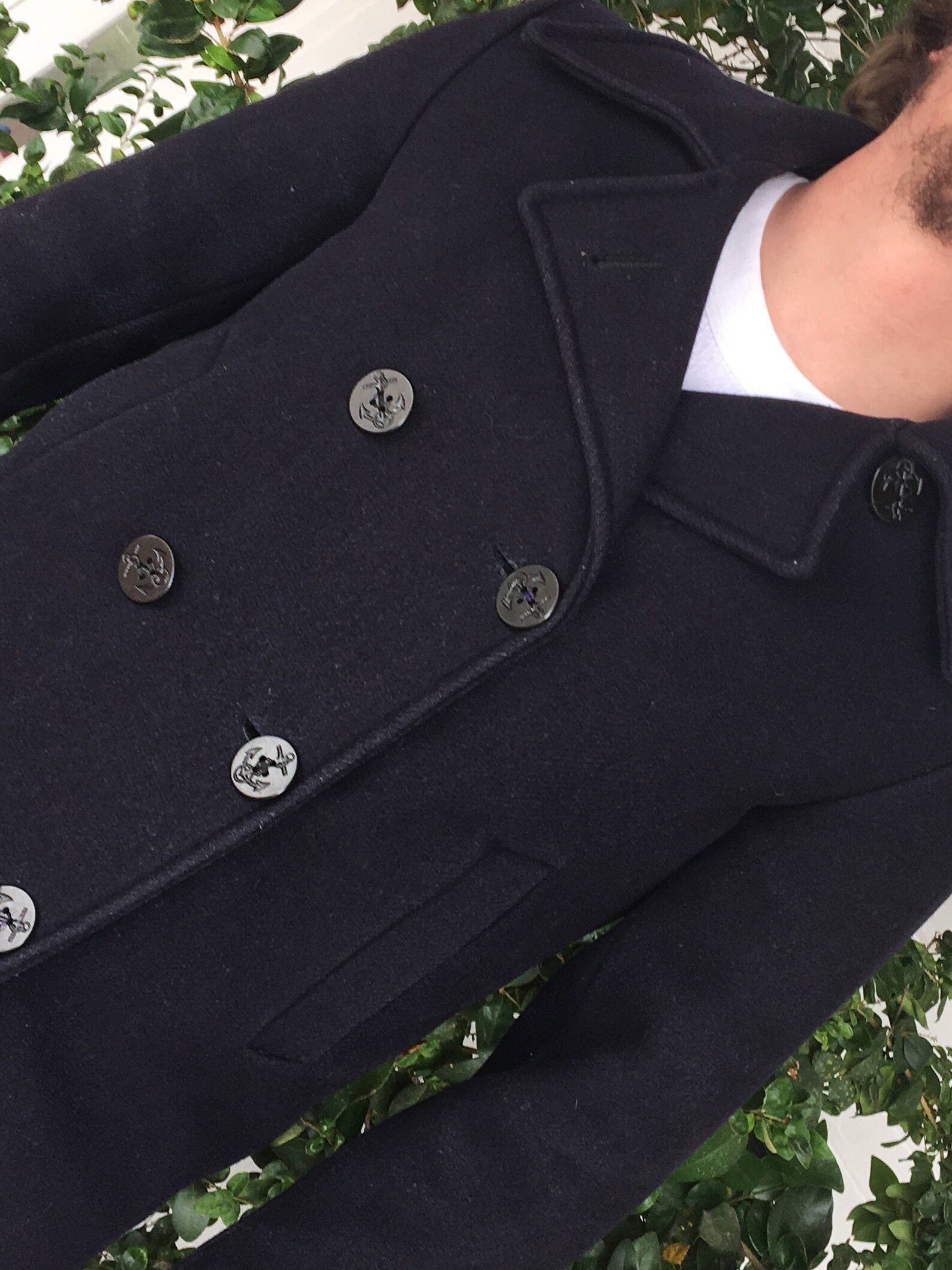 1970's U.S. 6 Button 1 Peacoat Sailor 100% Wool Military Navy Coat ...