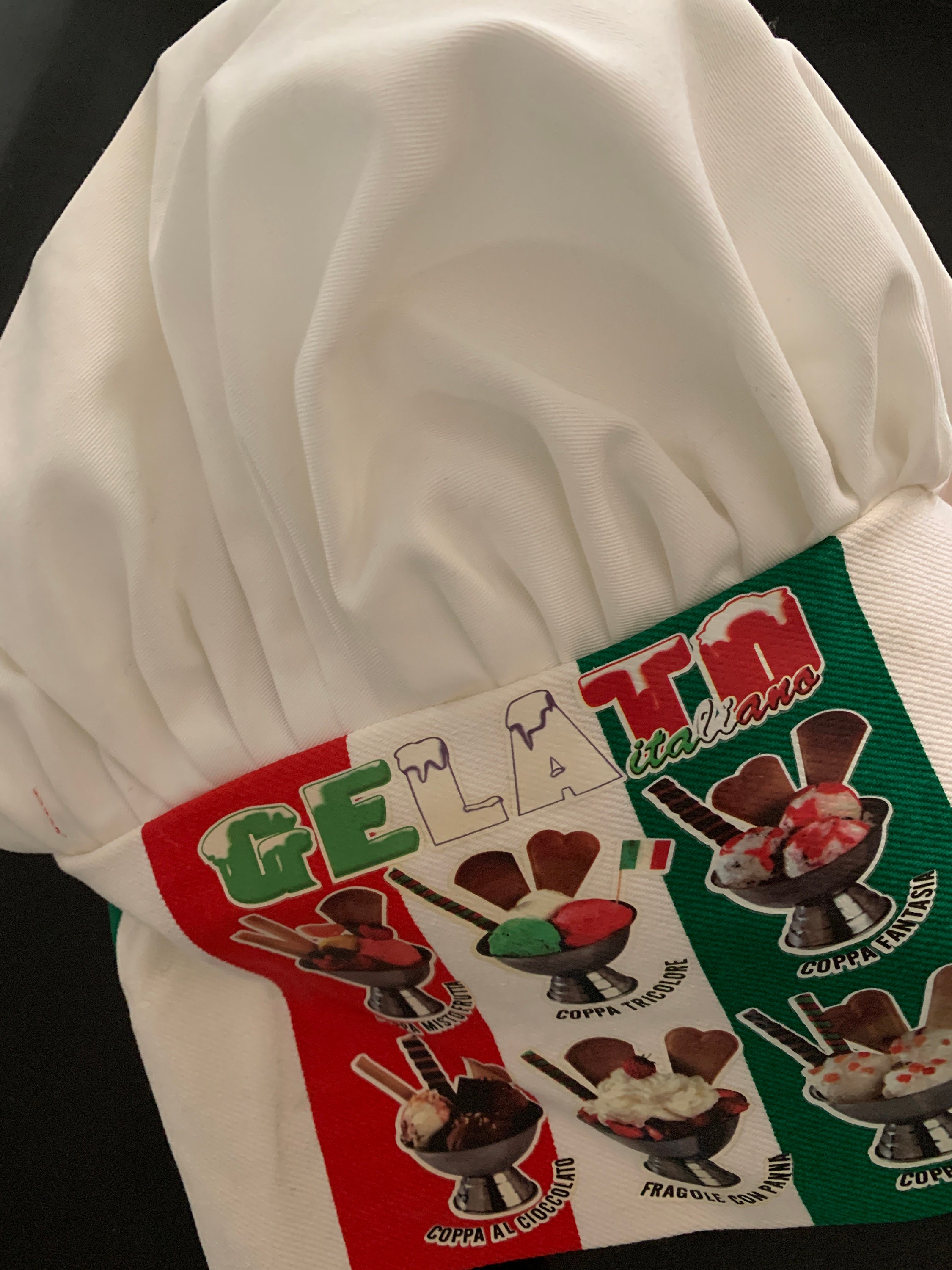 1980's Italiano Gelato Cafeteria Chef Hat Funky Festival - Etsy