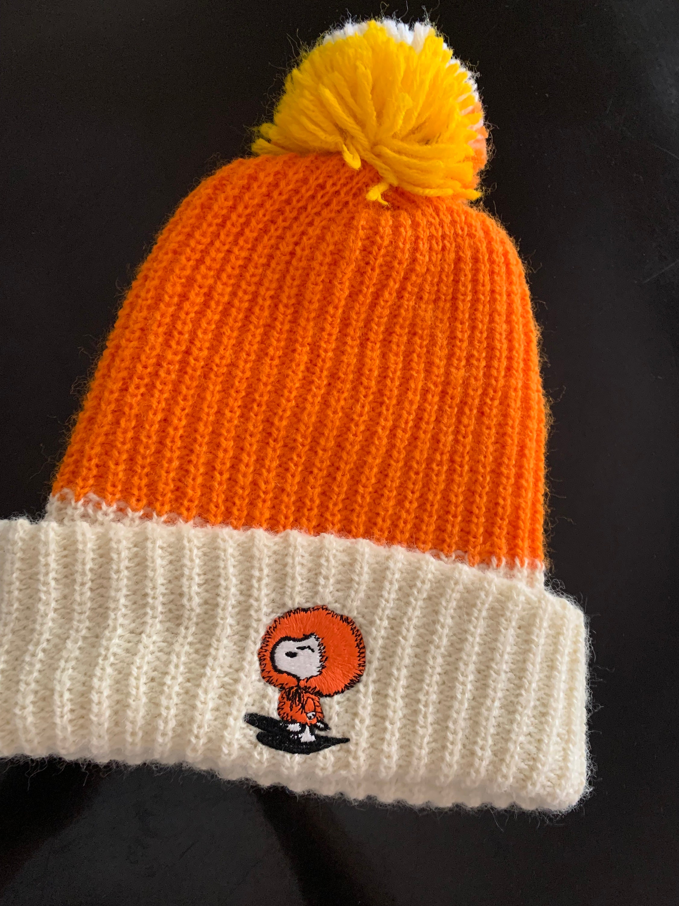 1960's Chunky Knit Peanuts Snoopy Snowmobile Hat Ski Hat Vintage Mod ...