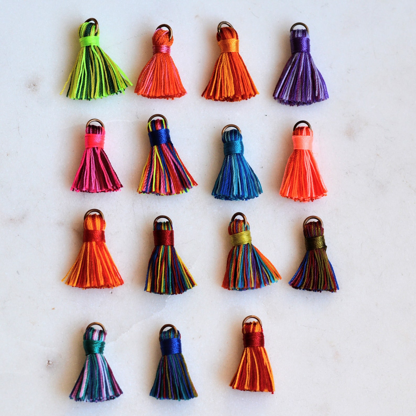 Mini Tassels, Tassels, Tassles, Small Tassels, Multi Colored, Jewelry ...