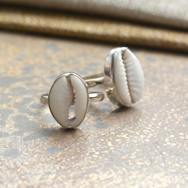Cowrie Shell Ring - Etsy