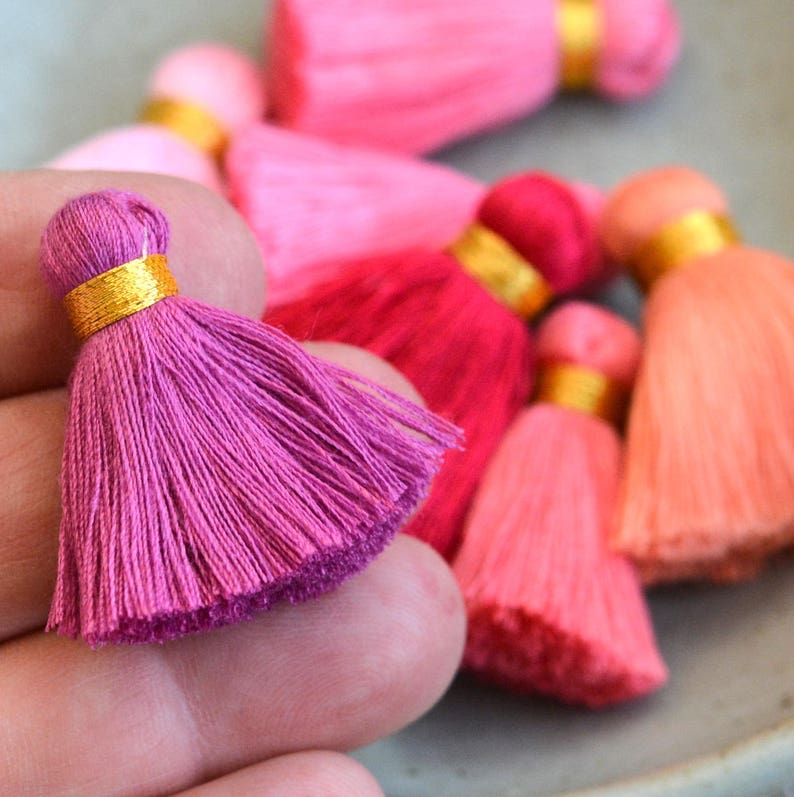 Gold Mini Tassels Small Tassels Gold Binding Large Tassels - Etsy