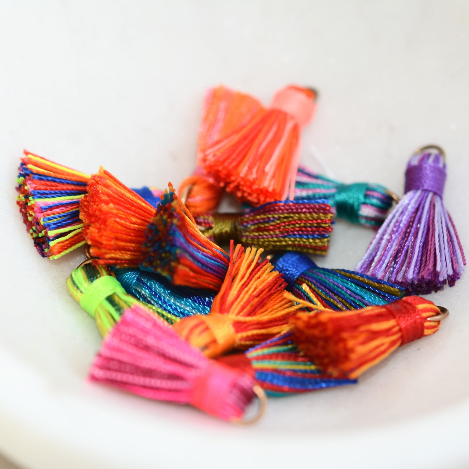 Mini Tassels, Tassels, Tassles, Small Tassels, Multi Colored, Jewelry ...