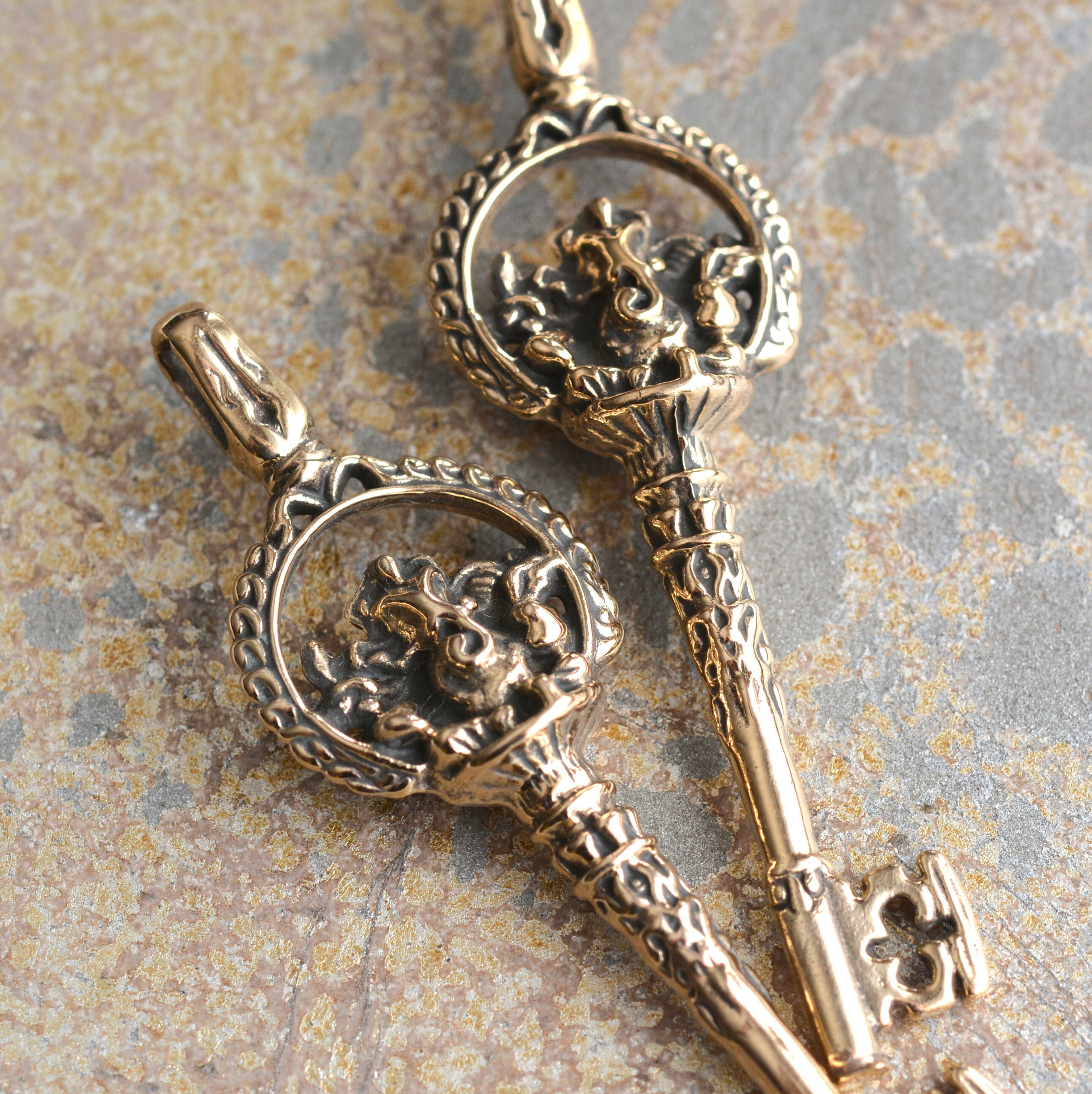 Ganesh Pendant Skeleton Key Pendant Long Ganesha Key | Etsy