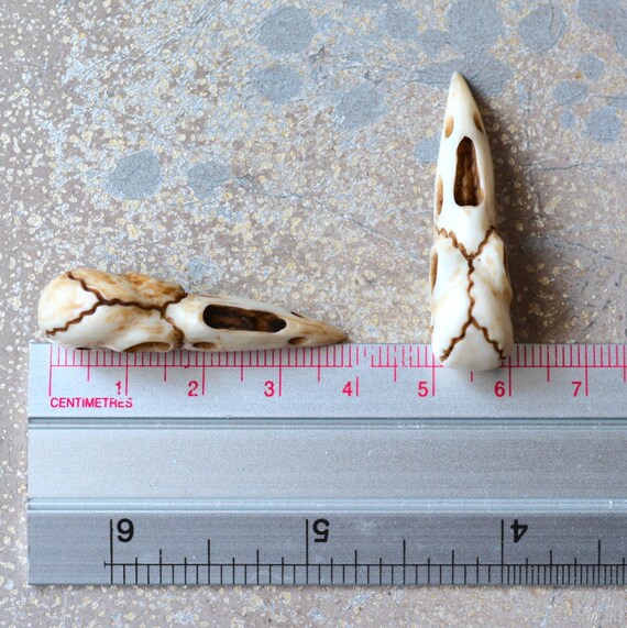 Jewelry & Beauty Raven Skull Carving Hand Carved Bone Men Jewelry ...