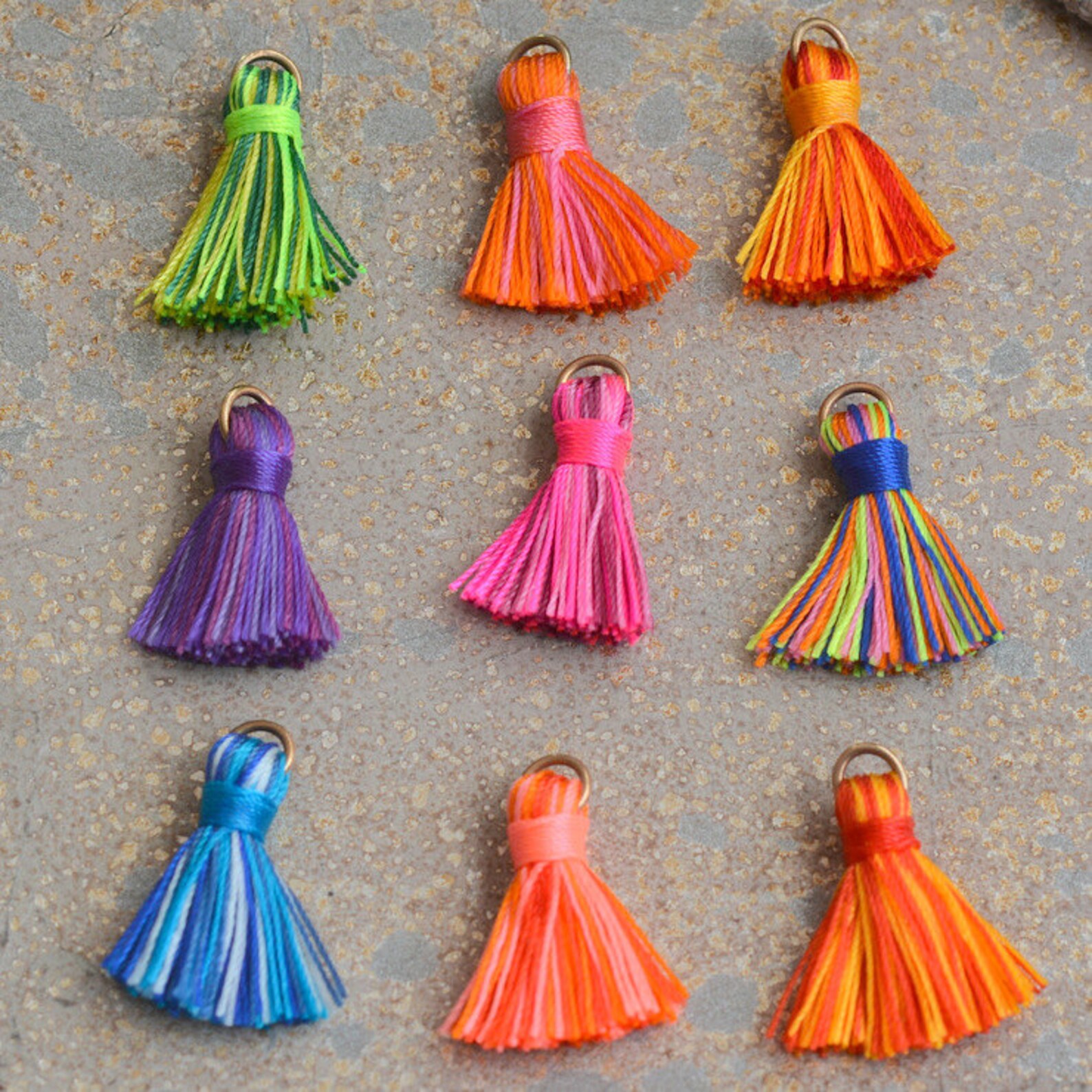 Mini Tassels, Tassels, Tassles, Small Tassels, Multi Colored, Jewelry ...
