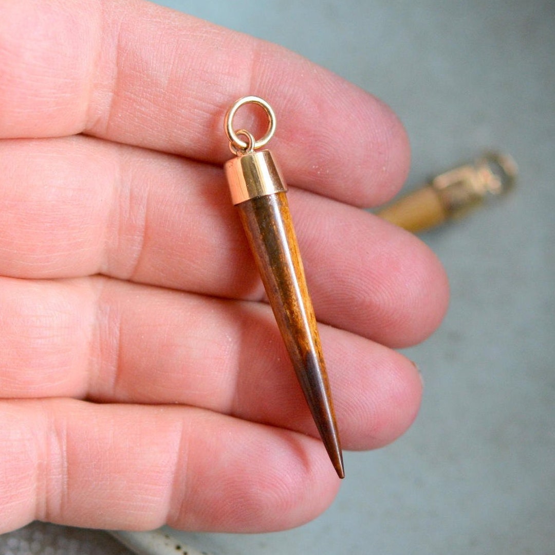 Carved Bone Spike Pendant Point Charm Stick Pendant Bone - Etsy