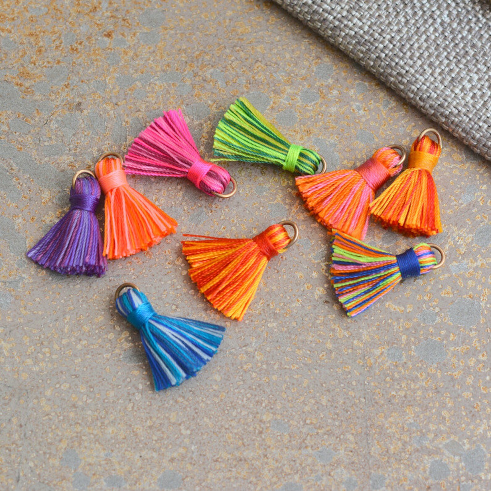 Mini Tassels, Tassels, Tassles, Small Tassels, Multi Colored, Jewelry ...