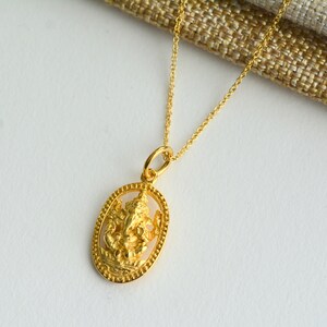 Gold Ganesh Necklace, Gold Ganesh Charm, Ganesh Jewelry, Elephant ...