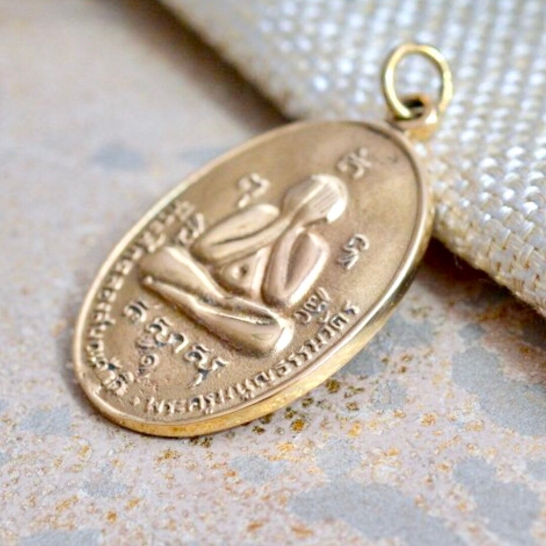 Bronze Thai Phra Pit Tha Amulet, Travel Amulet, Protection, Thai Buddha ...
