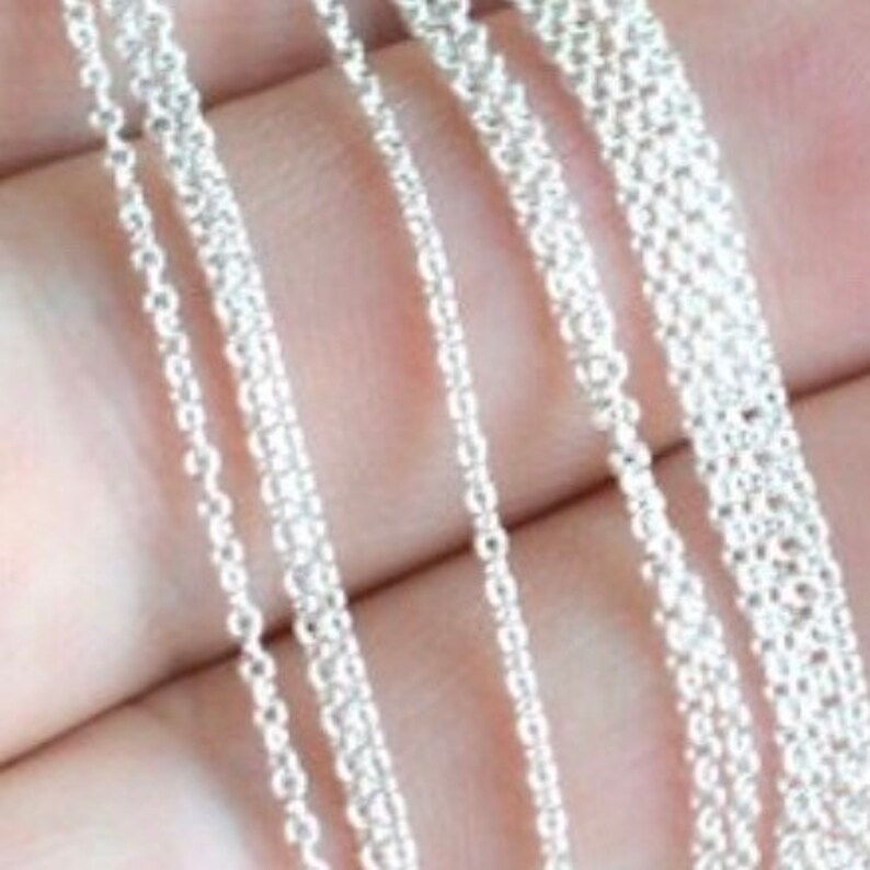 Fine Silver Chain Sterling Silver Dainty Silver Chain | Etsy