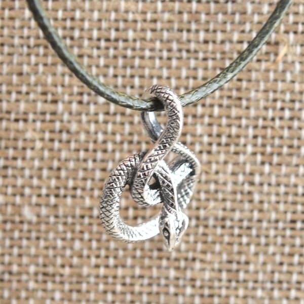 Silver Snake Charm - Etsy