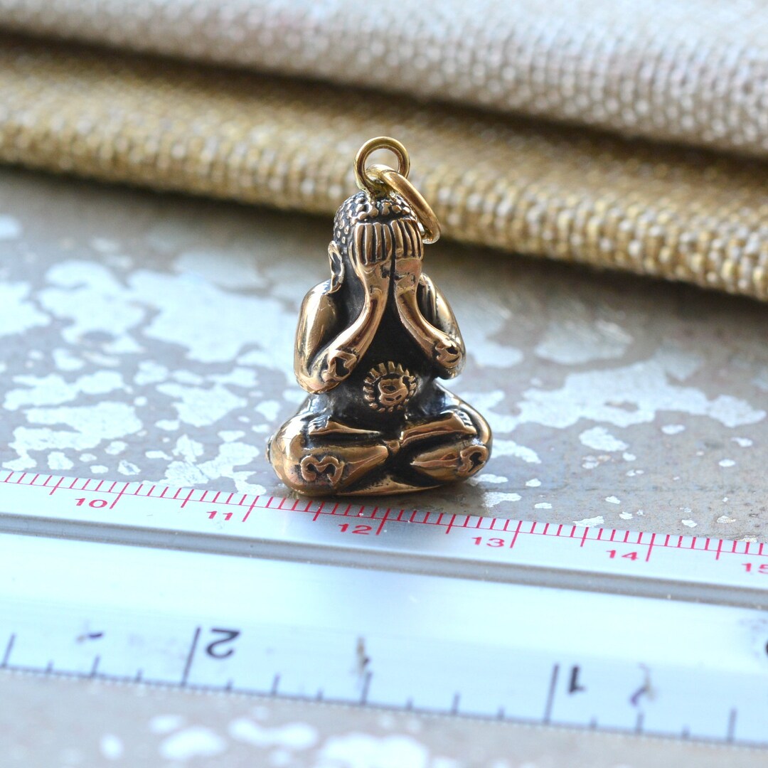 Phra Pit Tha Pendant Natural Bronze, Thai Buddhist Amulet, Phra Pidta ...