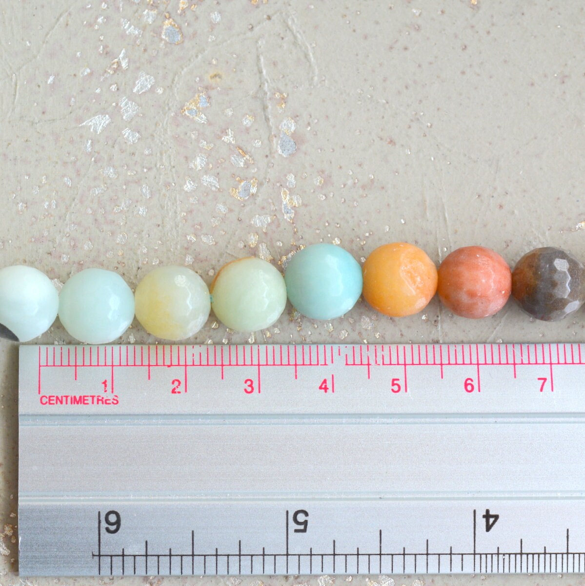 10mm Faceted Mixed Amazonite Beads Mixed Color Amazonite | Etsy