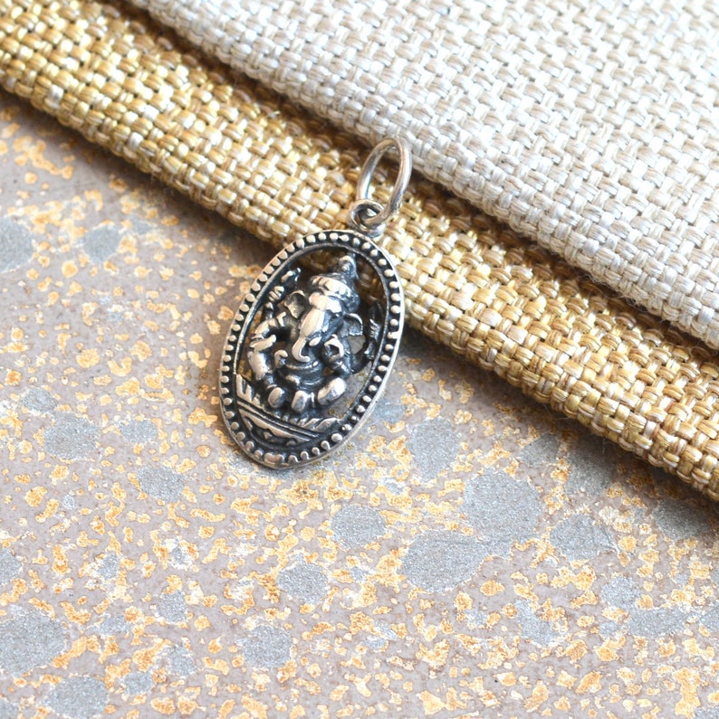 Silver Ganesh Pendant Sterling Silver Ganesha Pendant - Etsy
