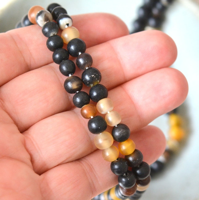 Round Natural Water Buffalo Horn Beads Buffalo Horn Beads | Etsy