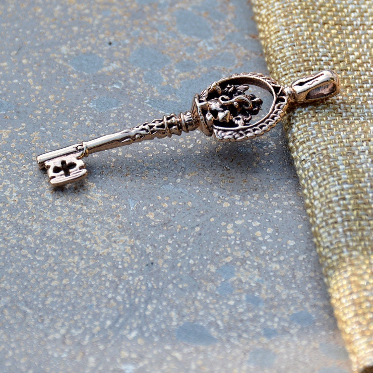 Ganesh Pendant Skeleton Key Pendant Long Ganesha Key | Etsy
