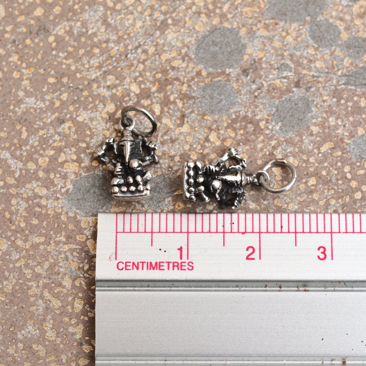 Tiny Ganesh Charm 10mm Sterling Silver Ganesh Charms - Etsy