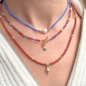 Middle Finger Beaded Charm Necklace - Etsy