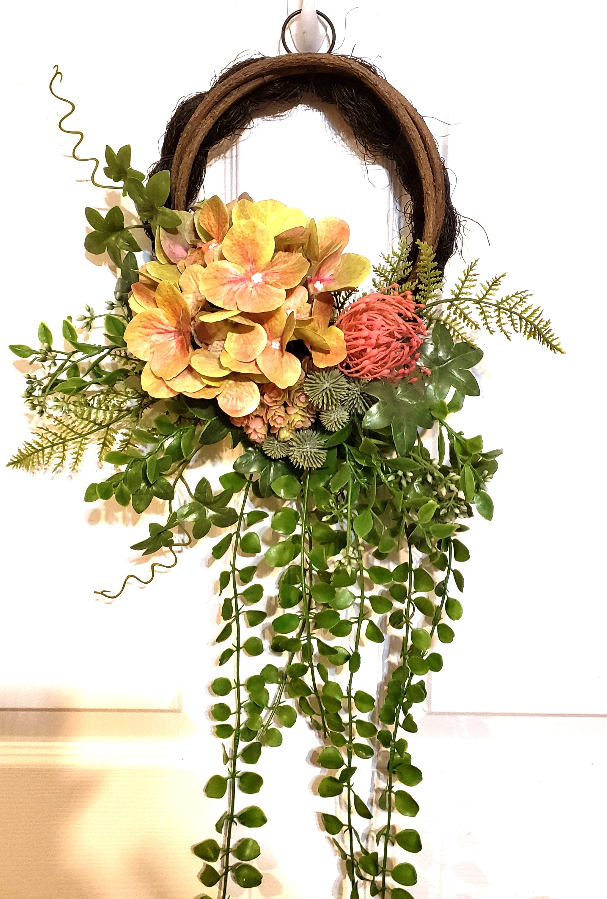 Mini Wreath for Front Door or Small Wall Hanging, Window Wreath ...