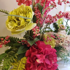 Lux Xtra Large Pink Silk Floral Arrangement, Year Round Flower ...