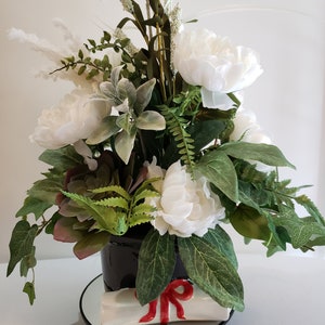 Silk Floral Graduation Arrangement: Succulents, Peonies, Keepsake ...