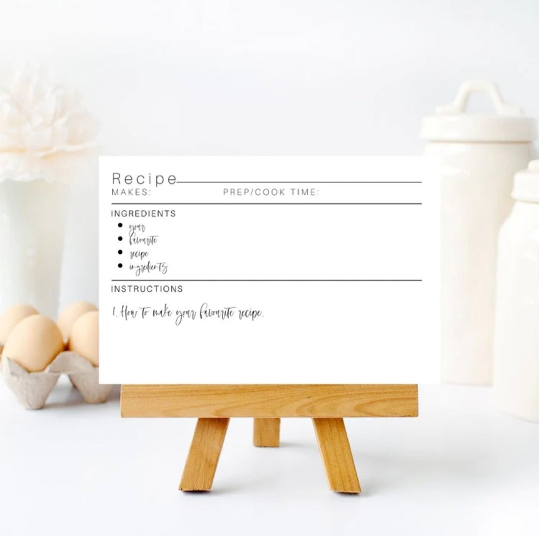 Blank Printable Recipe Cards (handwrite Your Own) - Etsy
