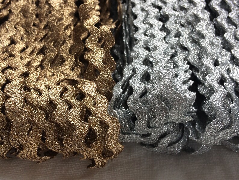 Silver Ric Rac Ribbon 5.5 Yards Shiny Metallic Zig Zag Trim - Etsy