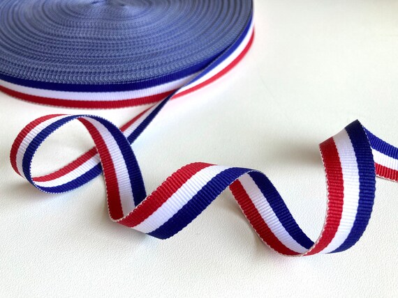 Grosgrain Webbing Ribbon 3 Meters Half Inch Red White Blue - Etsy UK