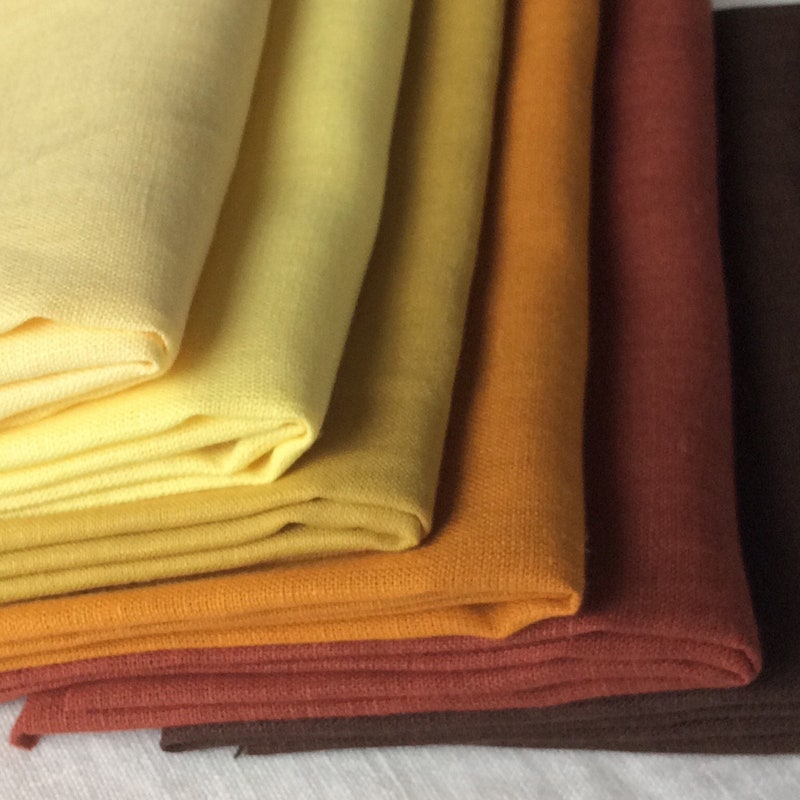 Linen Rust Fabric - Etsy