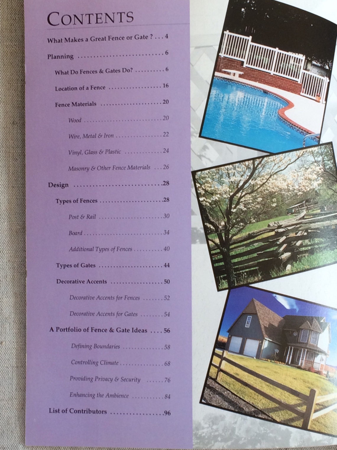 Fence & Gate Ideas Book Vintage American Fence and Gate - Etsy