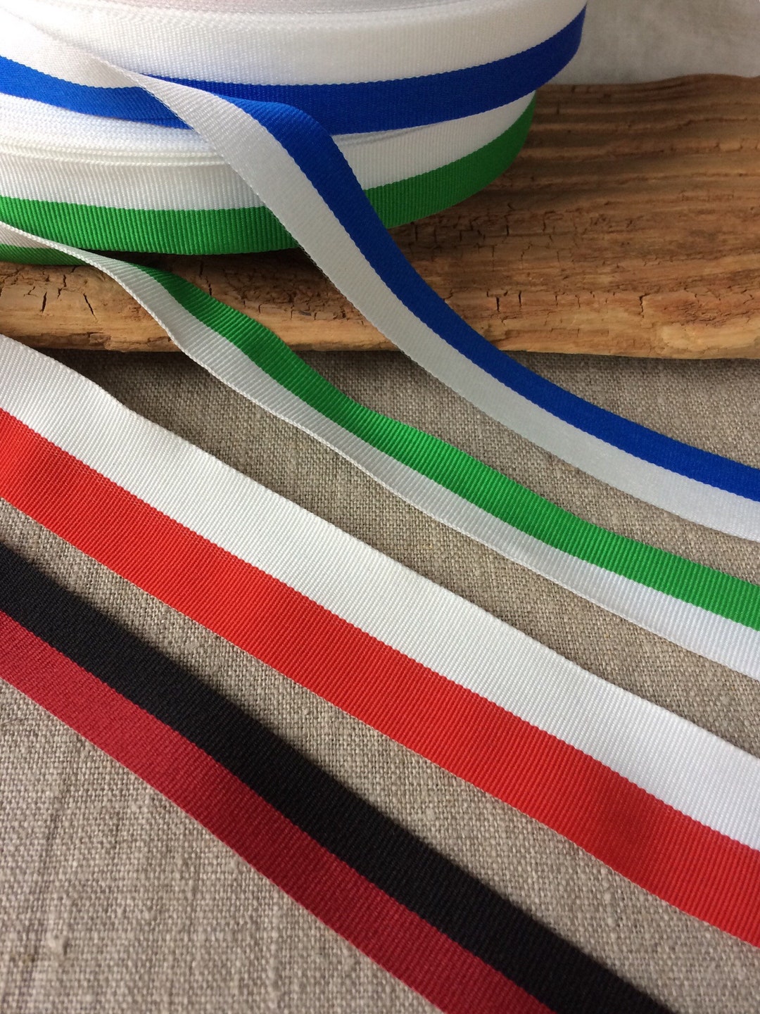 Striped Ribbon 3 Meters, Flag Ribbon, Grosgrain Weaved Polyester Trim ...