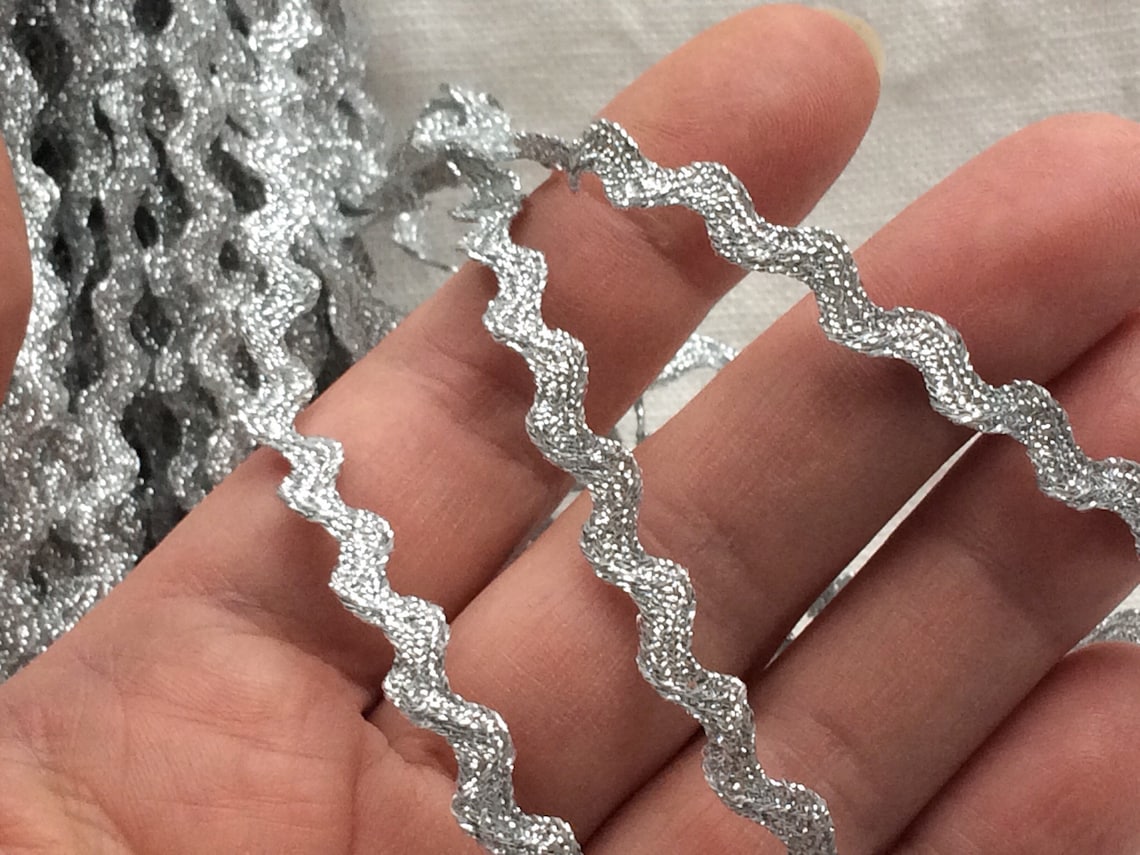 Silver Ric Rac Ribbon 5.5 Yards Shiny Metallic Zig Zag Trim - Etsy