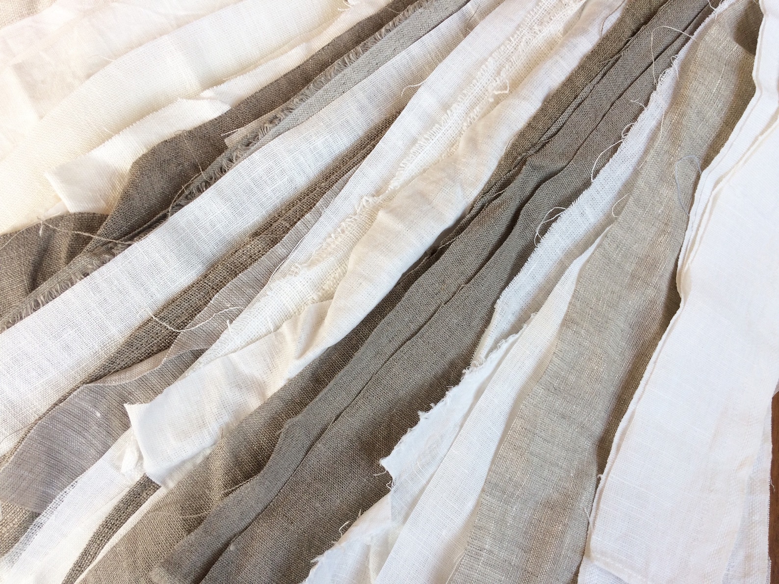 Linen Strip Pack Rustic Prewashed Assorted Solid Color | Etsy