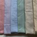 Pastel Color Linen Fabric, 6 Pcs Pure Linen in Solid Soft Colors for ...
