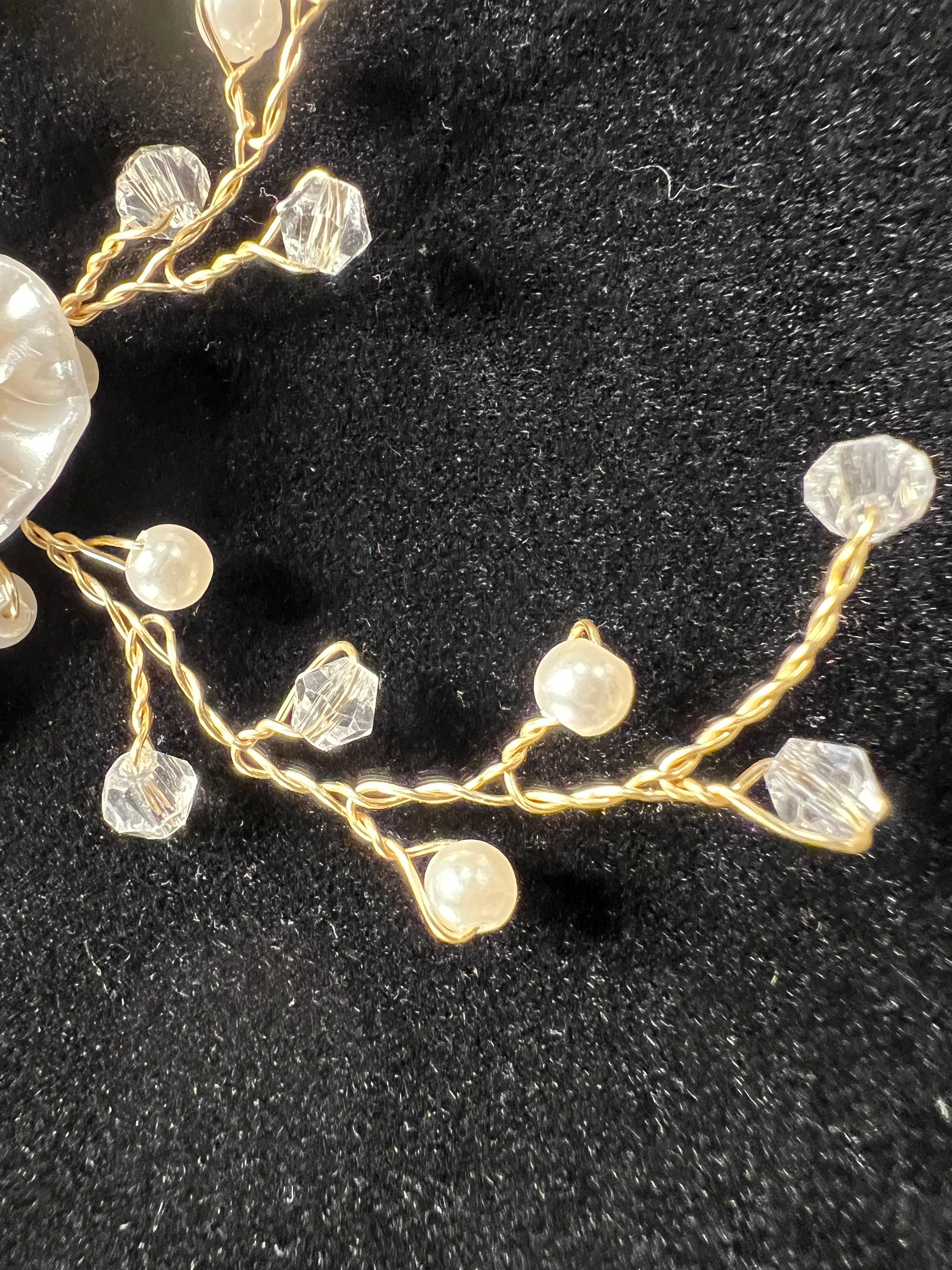 Wedding 309-1 5 Pcs Bridal Spray Resin Pearls Rhinestone Hair Pins ...