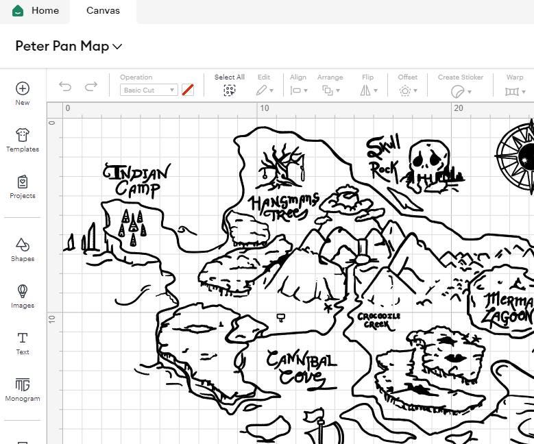 Peter Pan Map SVG/PNG - Digital Download - Etsy