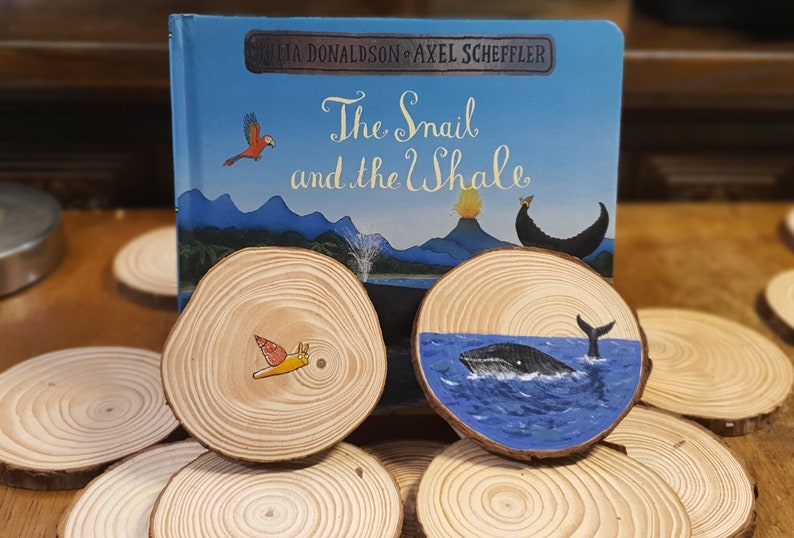 The Snail and the Whale Hand Painted Natural Pine Wood Tactile Story ...