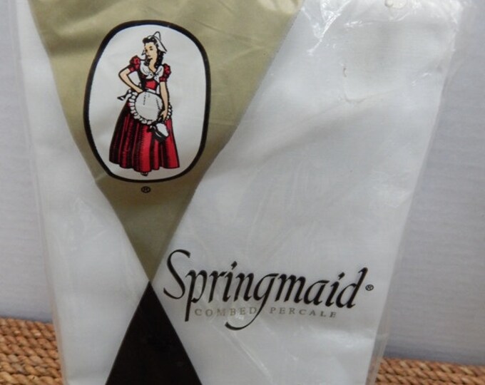 Springmaid Combed Percale Fine Cotton White Pillowcases. Two Pillow ...