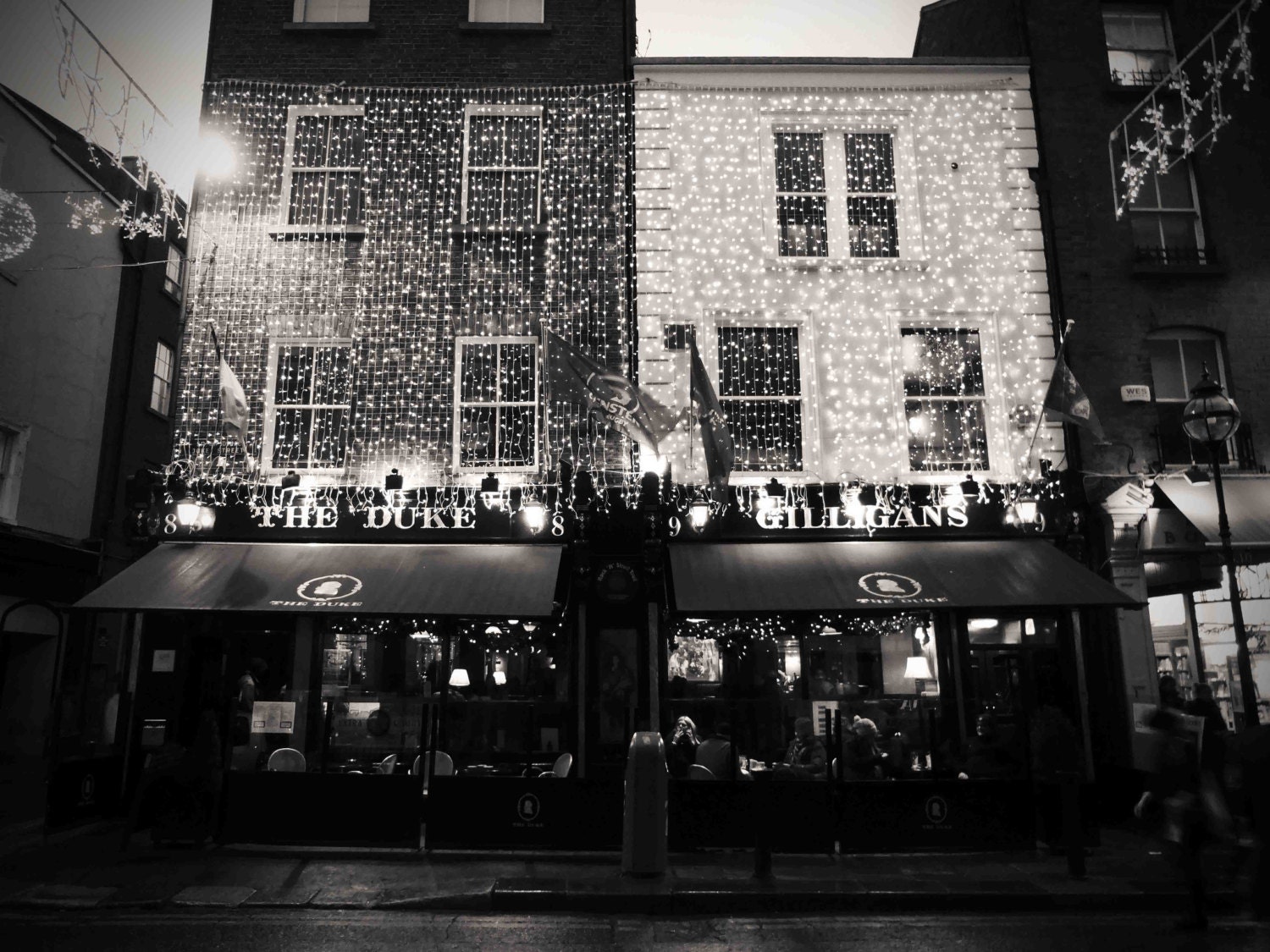 Duke Street, Dublín, Irlanda. The Duke Pub: 5" x 7" - Etsy España