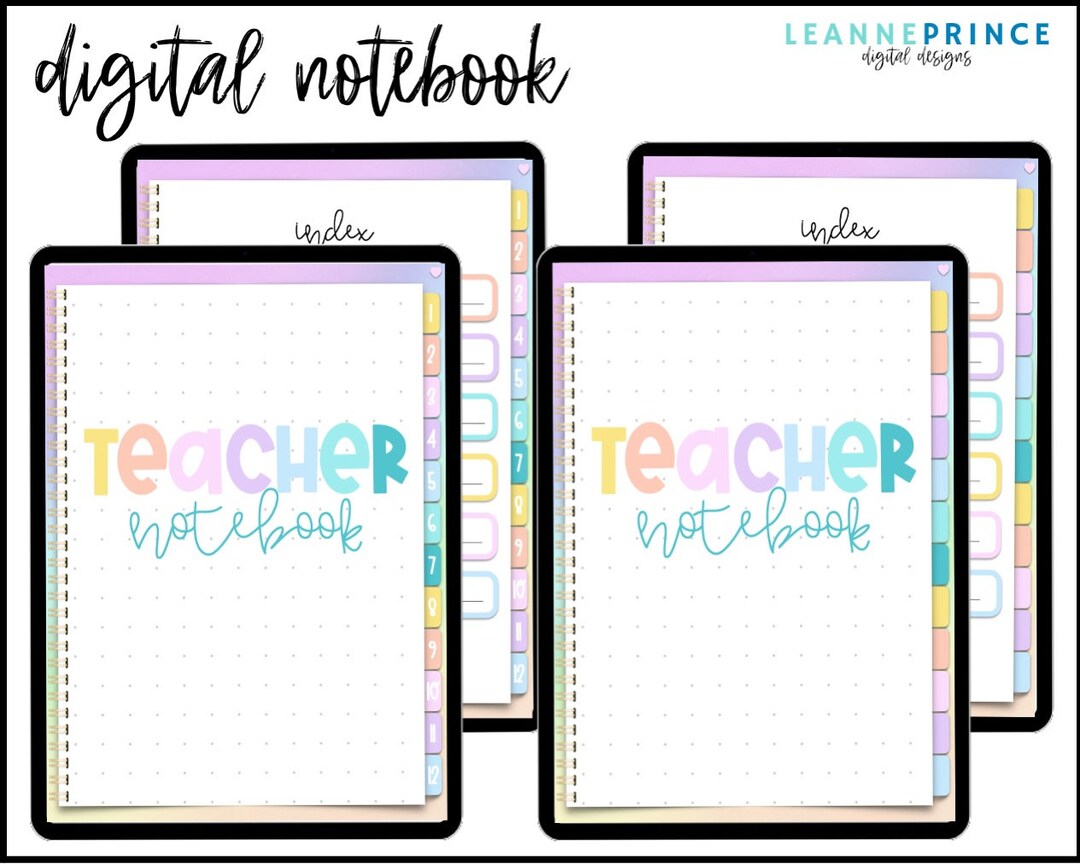 Goodnotes Digital Teacher Notebook PASTEL - Etsy