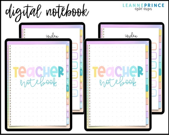 Goodnotes Digital Teacher Notebook PASTEL | Etsy