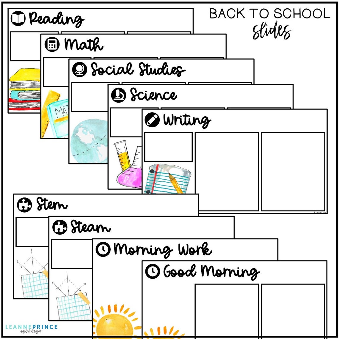 Back to School Google Slides and Powerpoint Templates, Digital ...