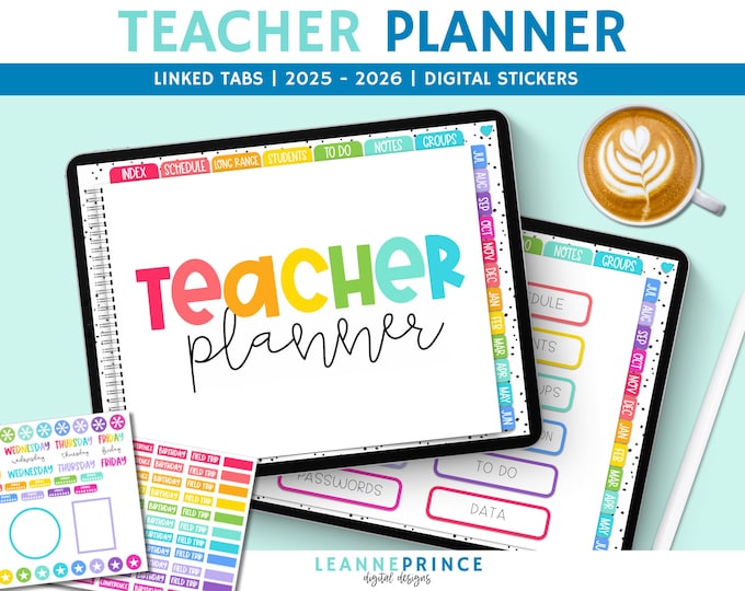 Teacher Planner 2025-2026 Printable Planner - Etsy Canada