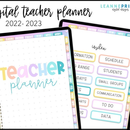 Digital Teacher Planner UNDATED Neutral Stars - Etsy